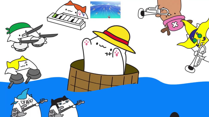 BONGO CAT - ONE PIECE Ver. is so cute - 9GAG