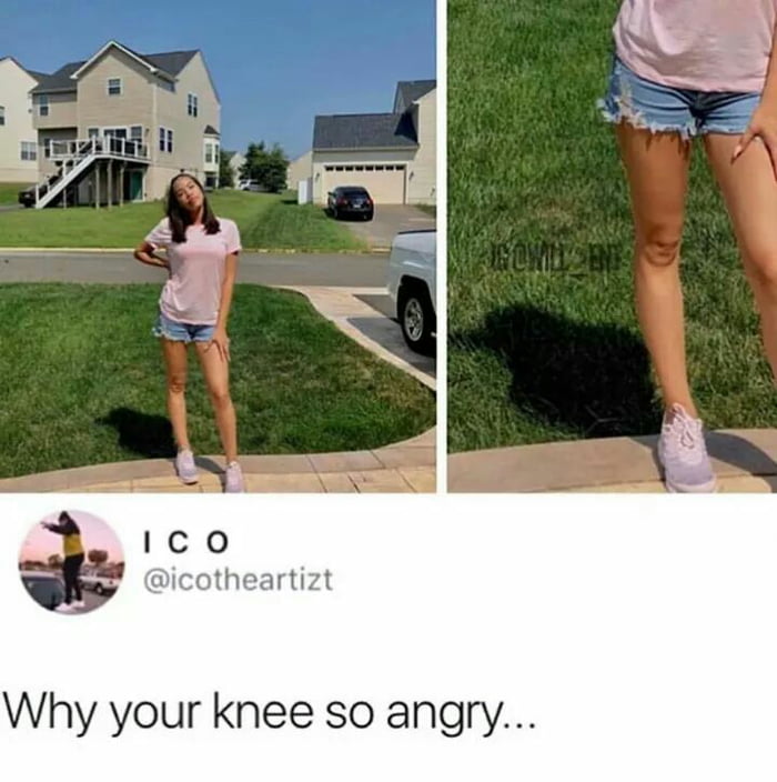 Angry knee... - 9GAG