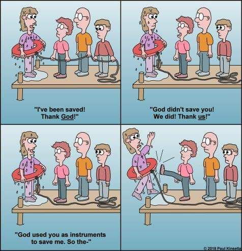 God saved me! (Cartoonist Paul Kinsella) - 9GAG