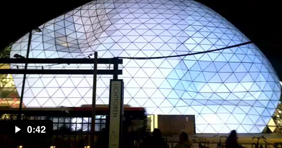 My dad made this Awesome projection on this odd shaped building in the ...