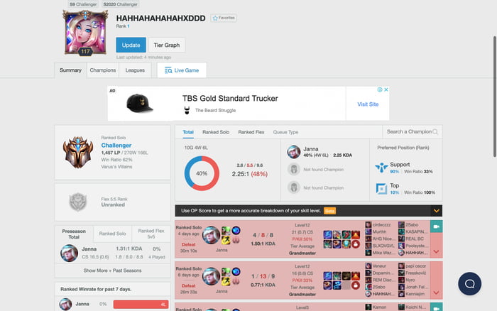 OP.GG is a great website innit, EUW server btw - 9GAG