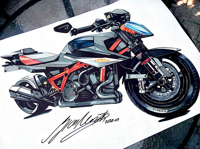 Commissioned from the US, 100x70 cm KTM drawing.... - 9GAG
