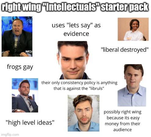 Right wing intellectuals starter pack - 9GAG