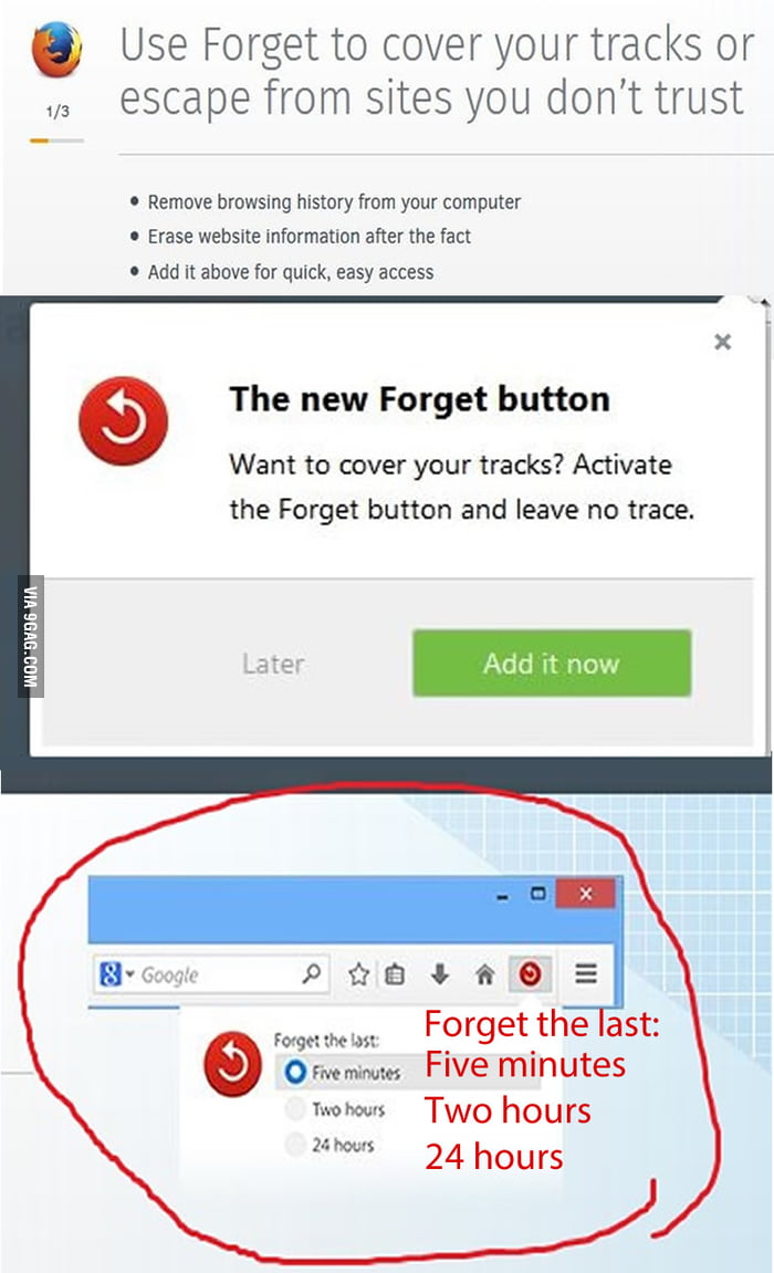 Mozilla's new "Just Masturbated Button" - 9GAG