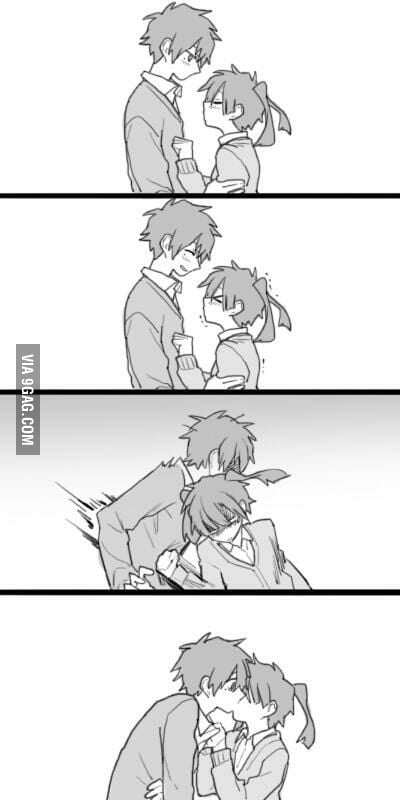 How to kiss tall guy - 9GAG