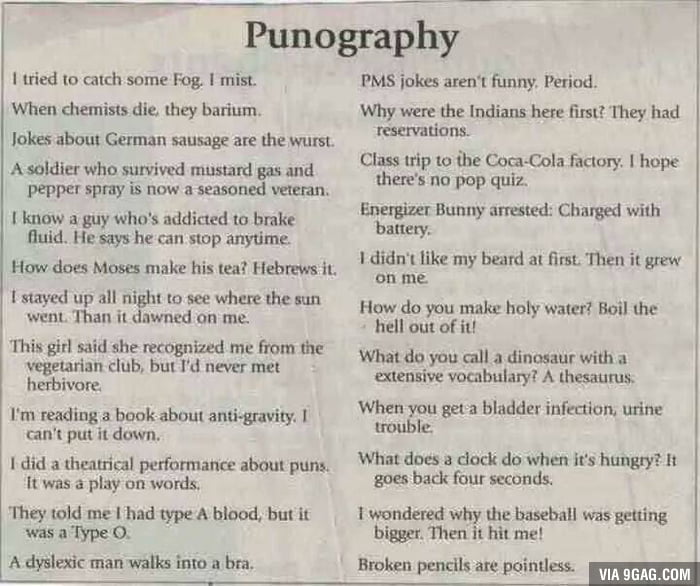 Puns for Funs. - 9GAG