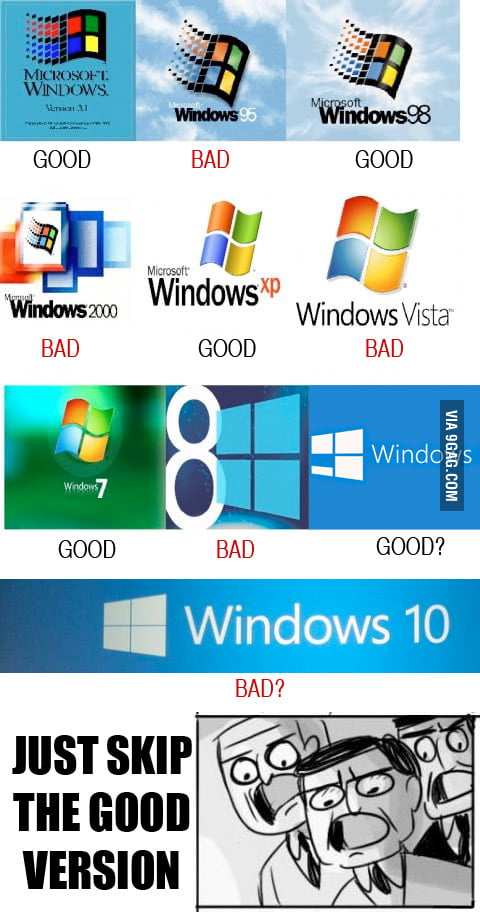 Just skip the good Windows - 9GAG