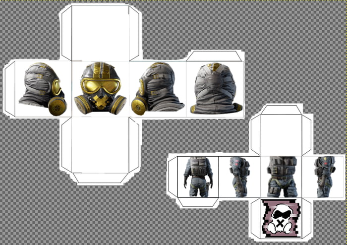 Mute R6 Siege Papercraft - 9GAG