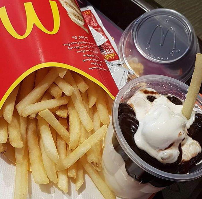 Anyone here who dip french fries to a sundae? - 9GAG