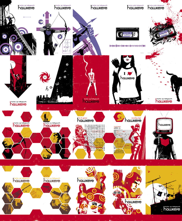 David Aja shares all of his 'Hawkeye' comic covers - 9GAG