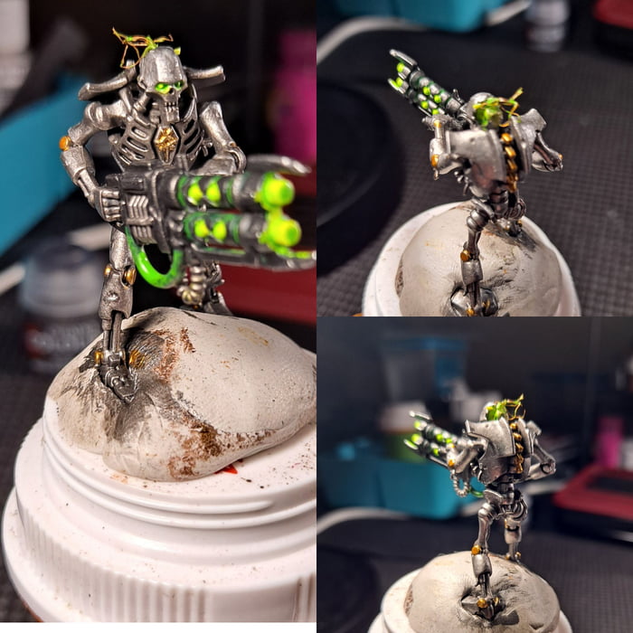 WIP damaged Necron for a diorama - 9GAG