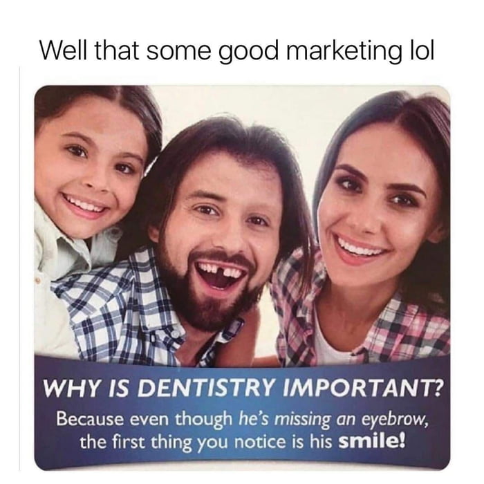 Tooth or eyebrow? - 9GAG