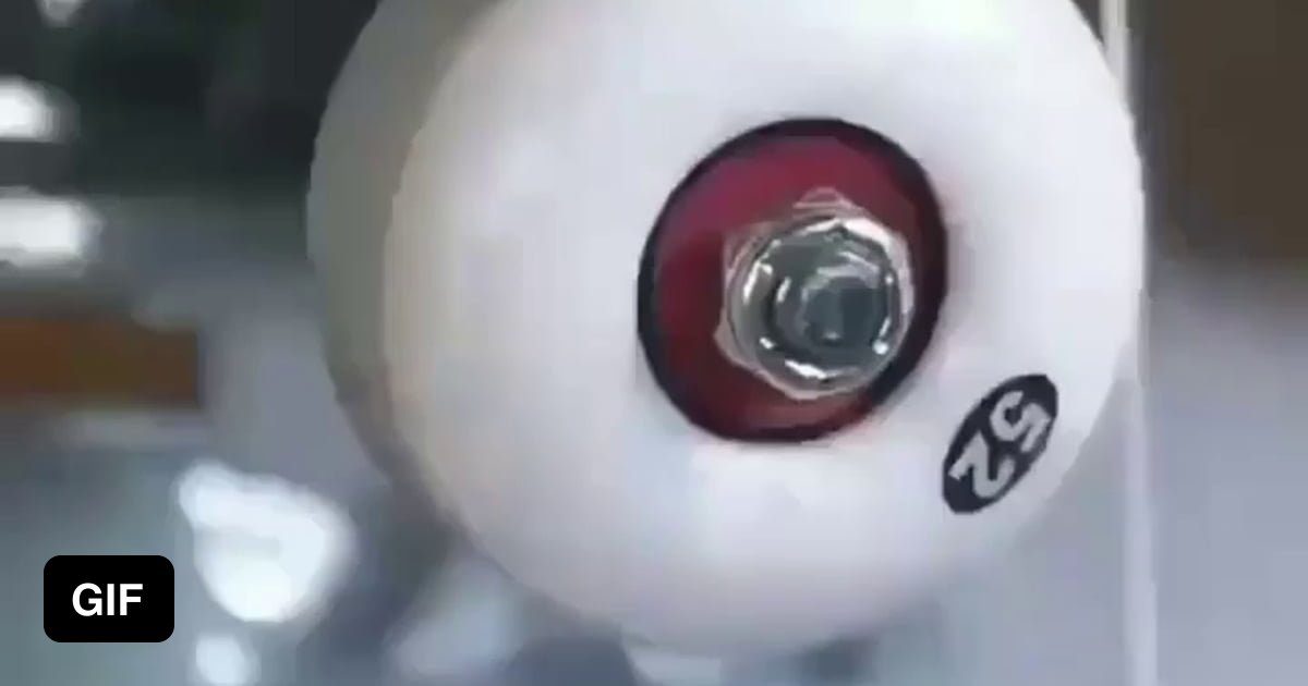 Spinning a skateboard wheel with a 60,000 Psi water jet cutter. - 9GAG