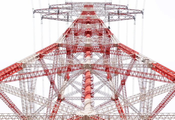 Elbekreuzung 2 in Germany, one of two 227 meters tall pylons - 9GAG