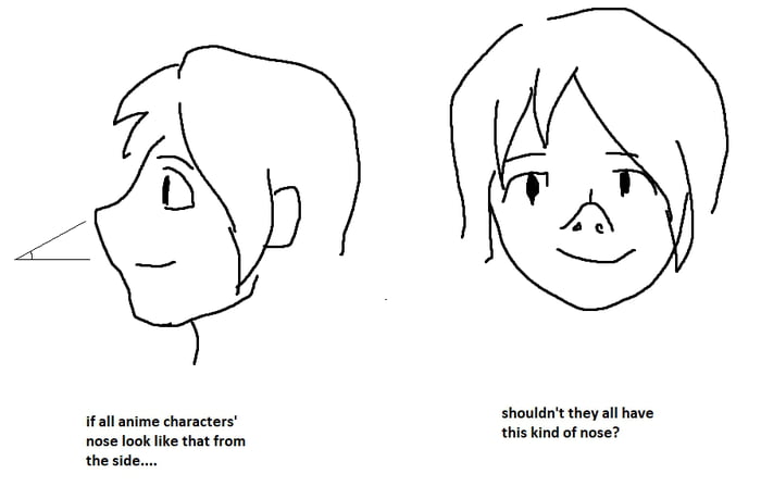This nose has bothered me since I saw my first anime like Sailor Moon ...