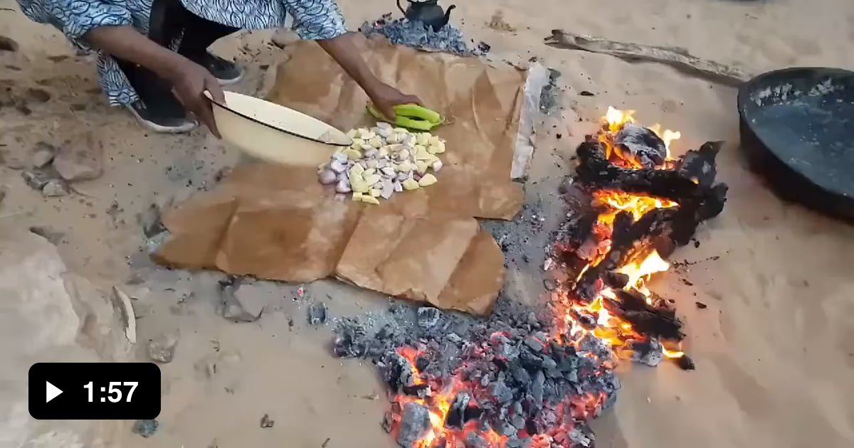 The algerian dish el-Mardom(طبق المردوم), basically cooking meat using ...