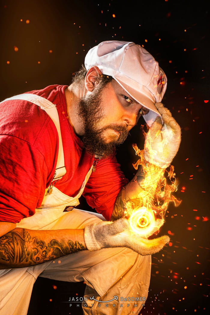 FirePower Mario - Self Portrait - 9GAG