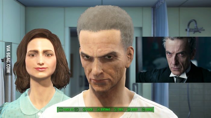 I decided to create Peter Capaldi (The 12th Doctor) in Fallout 4! - 9GAG