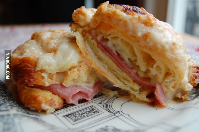 Ham and Cheese Croissant - 9GAG