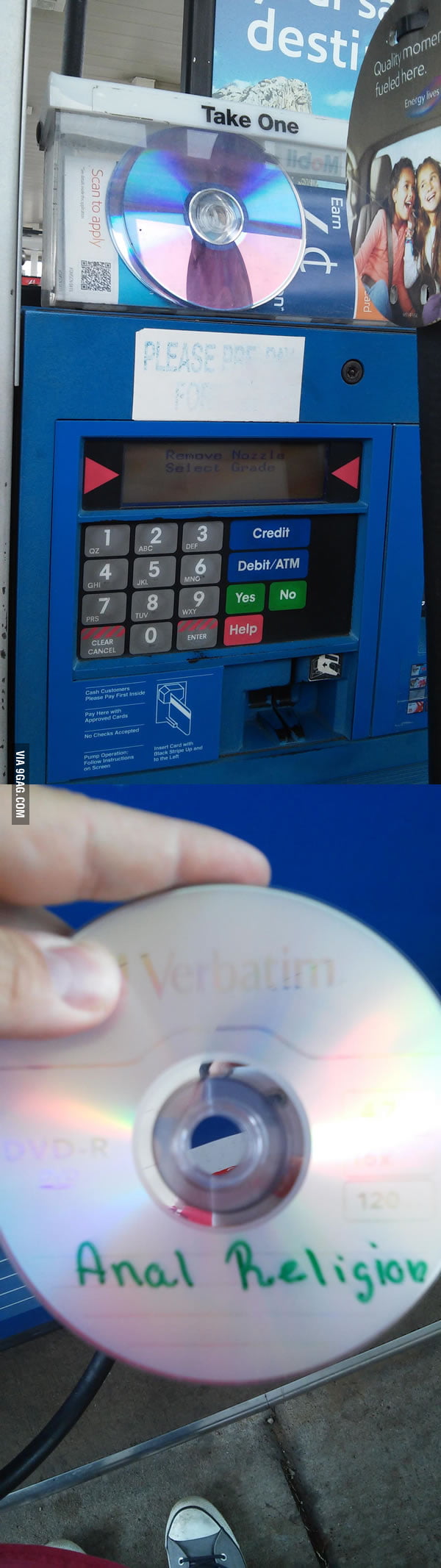 They were giving away DVDs at the gas station - 9GAG
