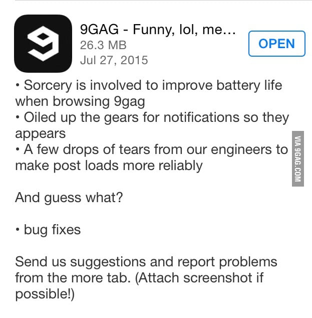 9GAG Rules Even in giving Updates - 9GAG
