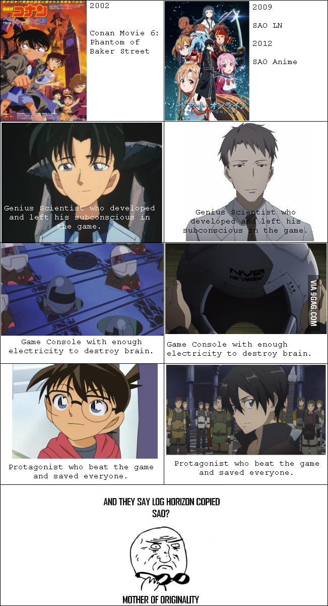 And they say Log Horizon copied SAO? Mother of Originality - 9GAG