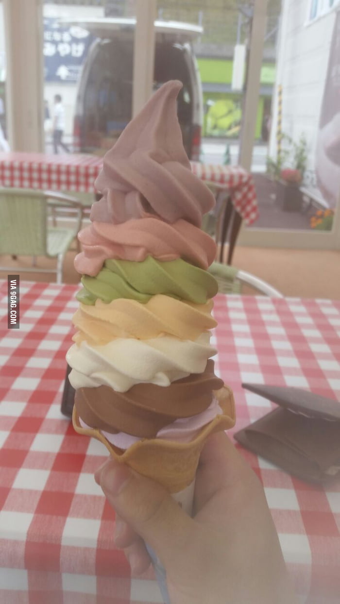 7 flavor ice cream from Hokkaido, Japan - 9GAG