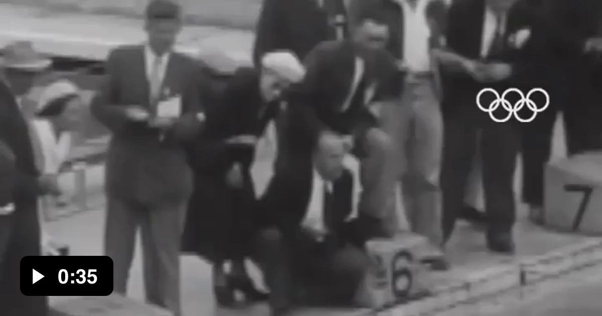 In Helsinki in 1952, the father of French swimmer Jean Boiteux jumped ...