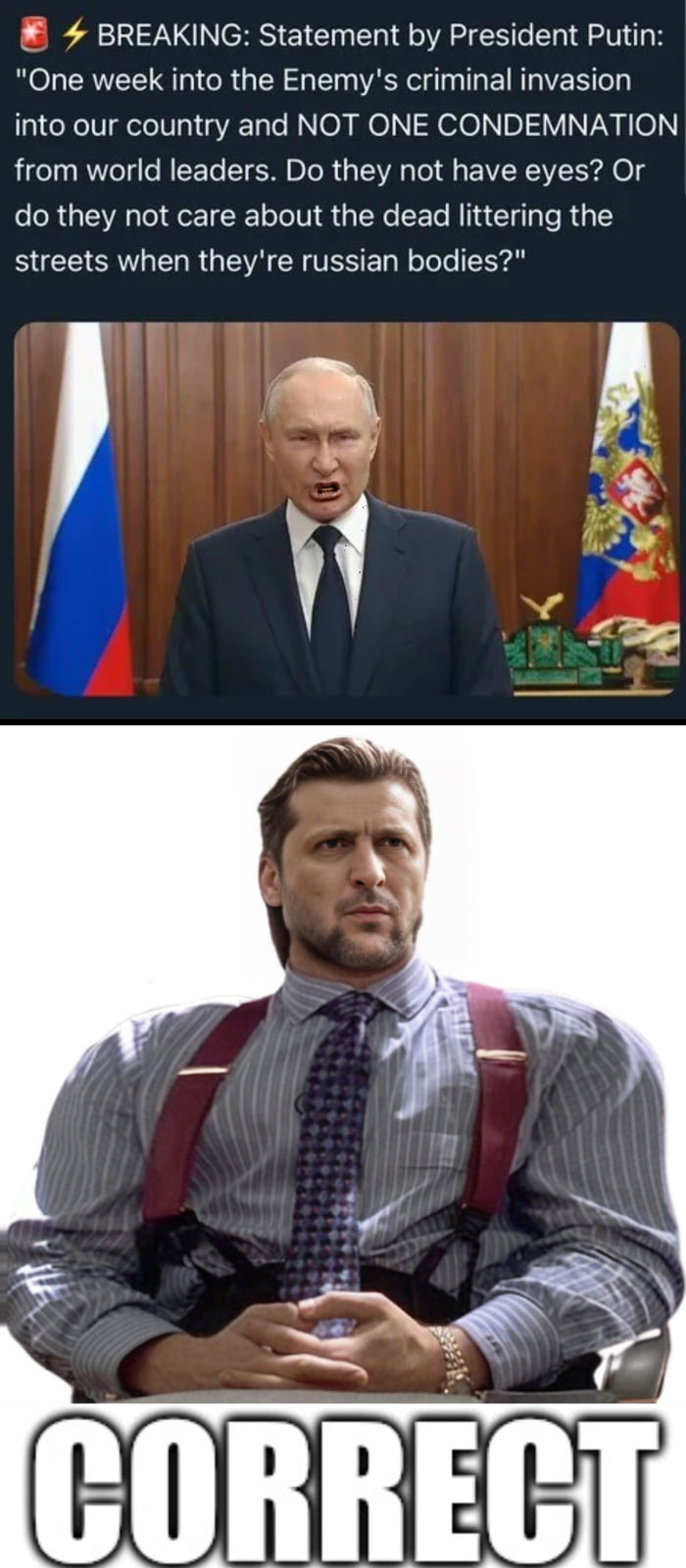 Waaaaaaah, how dare Ukraine counterinvade!!!!! - 9GAG