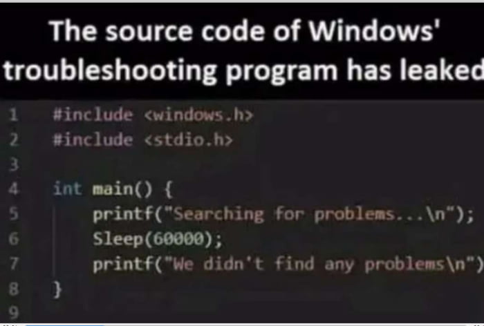 Sourcecodeofwindowstroubleshooting 9gag 4142