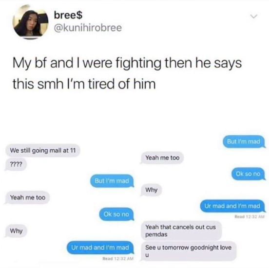 Boyfriend trying to use math to end an argument is peak relationship goals - 9GAG