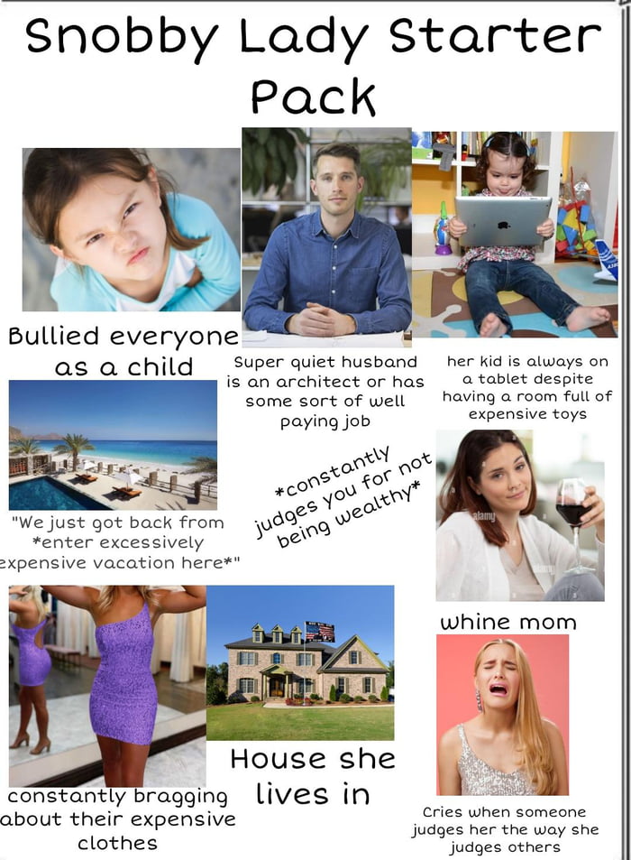 Snobby Lady Starter Pack - 9GAG