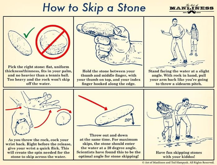 A cool guide on how to skip a stone - 9GAG