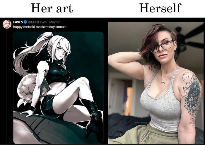 When the artist is as hot as the character she draws - 9GAG