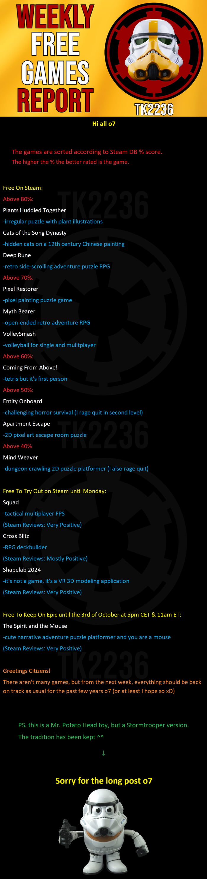 Weekly Free Games Report o7 - 9GAG