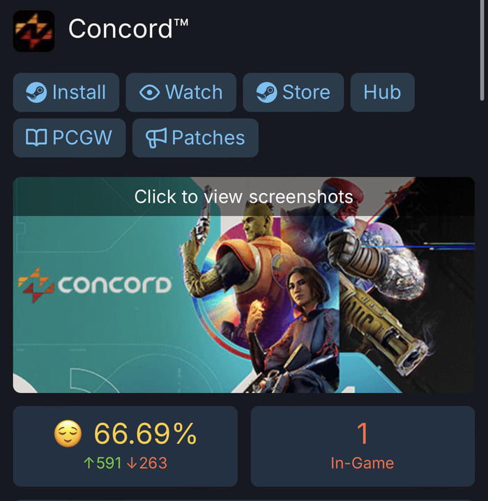 Only one Concord player left online. - 9GAG