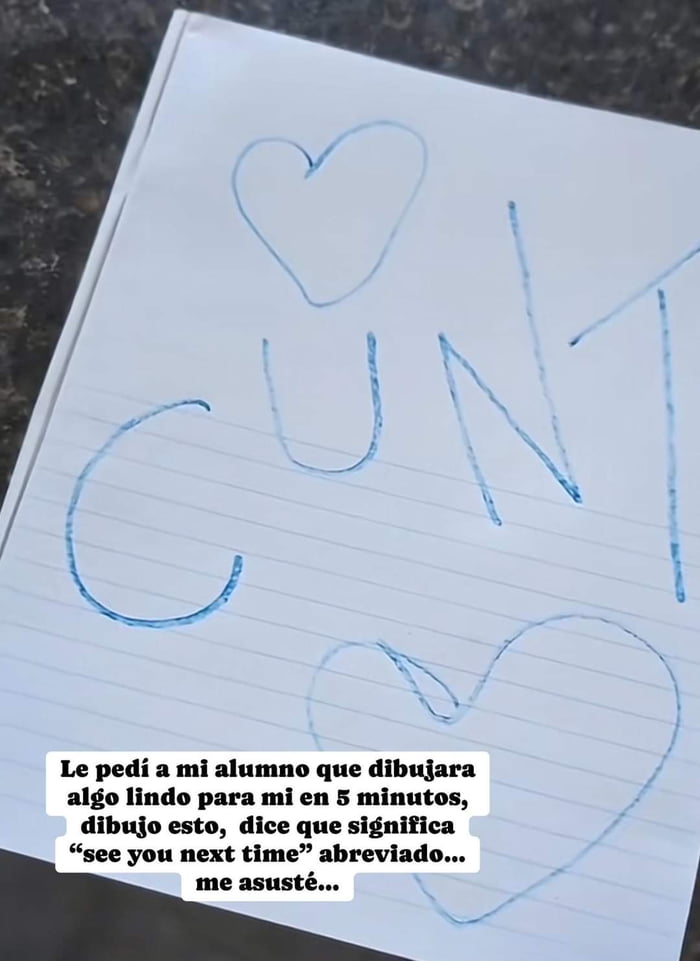 Mfw I've asked my student to draw me something nice in 5 minutes. She ...