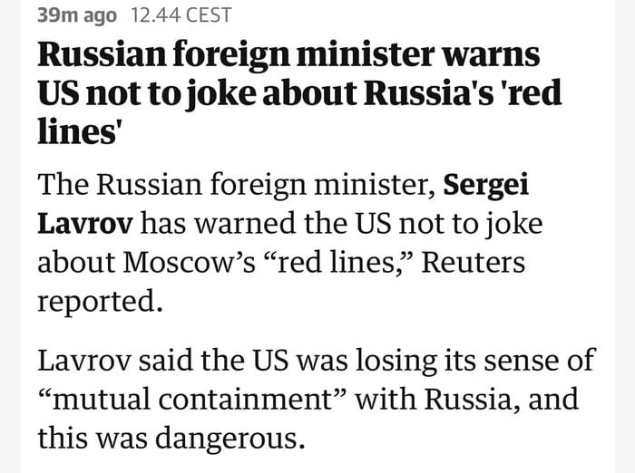 When you are so out of red lines, you’ll just have to make up another ...