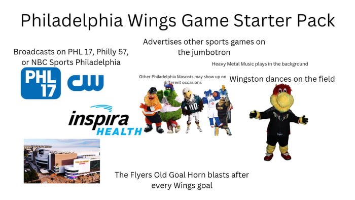Philadelphia Wings Game Starter Pack - 9GAG