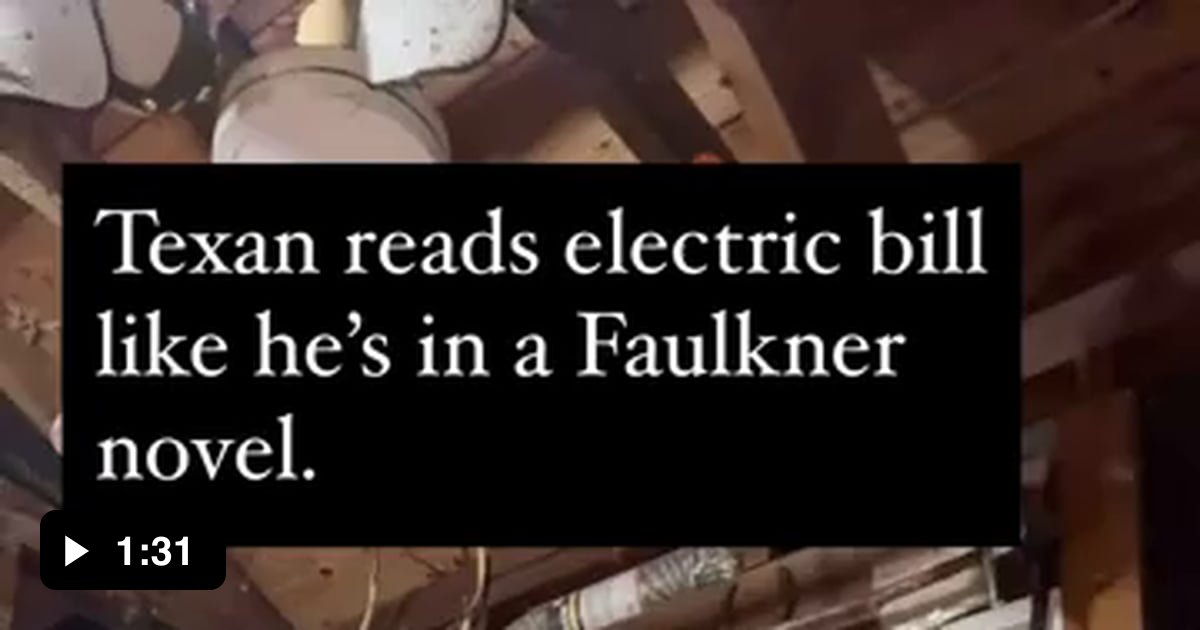 The electric bill saga unfolds like a Southern Gothic epic. - 9GAG