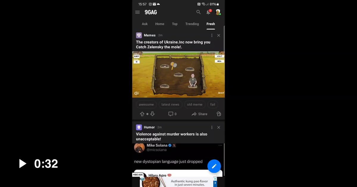 Fresh right now... So many bots. - 9GAG