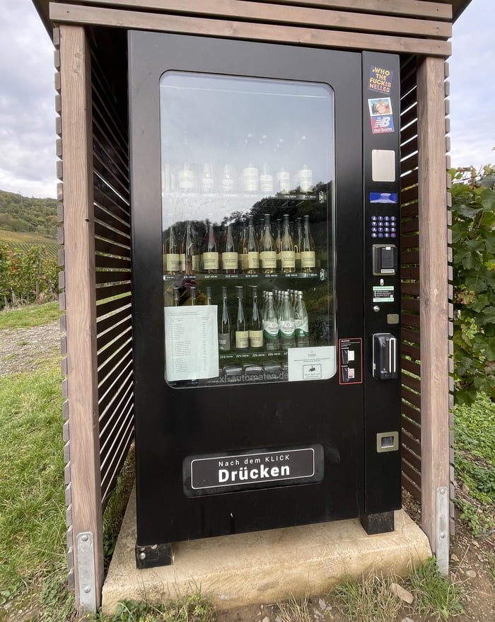 Wine vending machine on German hiking route (Ahr) - 9GAG