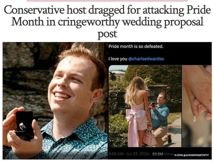 Addison Smith, formerly of Newsmax, delivers CRUSHING blow to Pride (GUUUUUURL.) - 9GAG