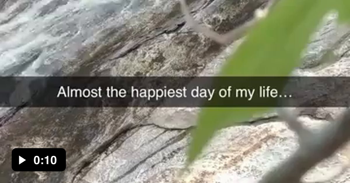 Dude really just slid down the waterfall, what a way to ruin a proposal - 9GAG