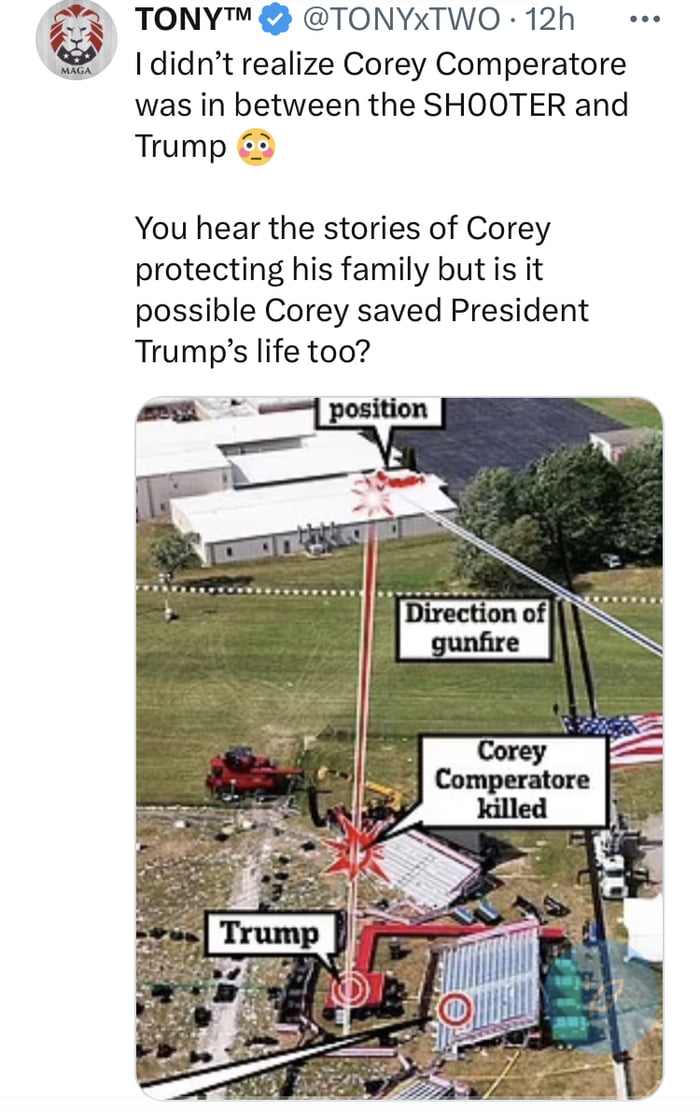 RIP firefighter Corey Comperatore. You died as you lived, saving others ...