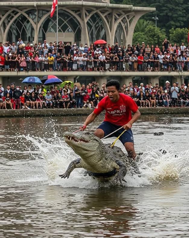 Crocodile riding festival - 9GAG