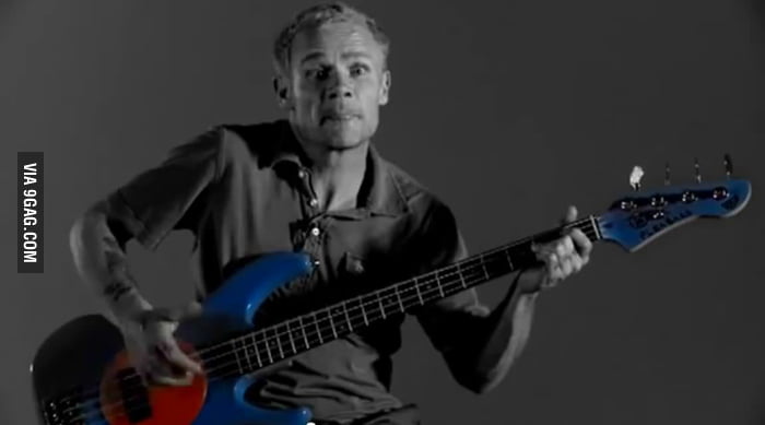 Just paused at the right moment Flea Bass Lessons - 9GAG