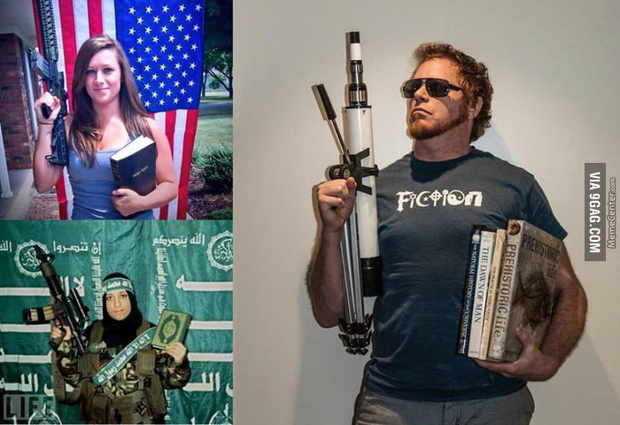 Militant Christian, Militant Muslim, and Militant Atheist - 9GAG