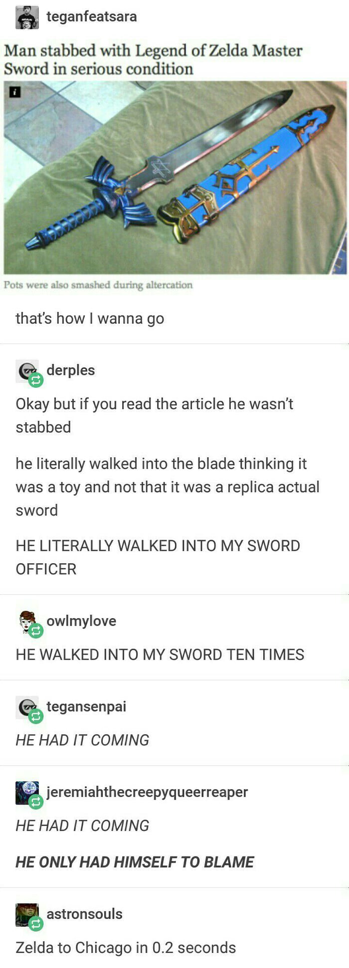 Zelda has a sharp sword - 9GAG