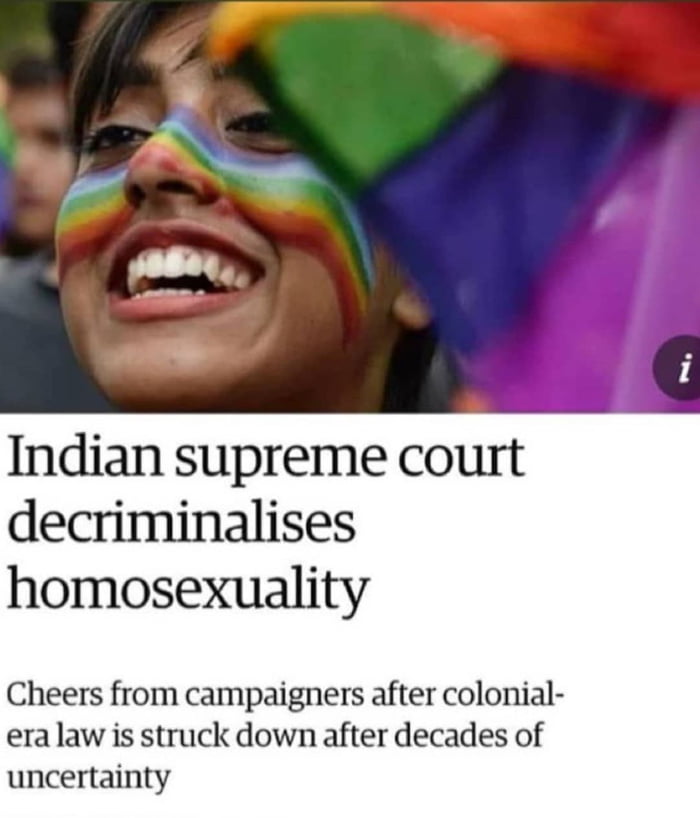Indian Supreme Court finally decriminalized homosexual relationships ...